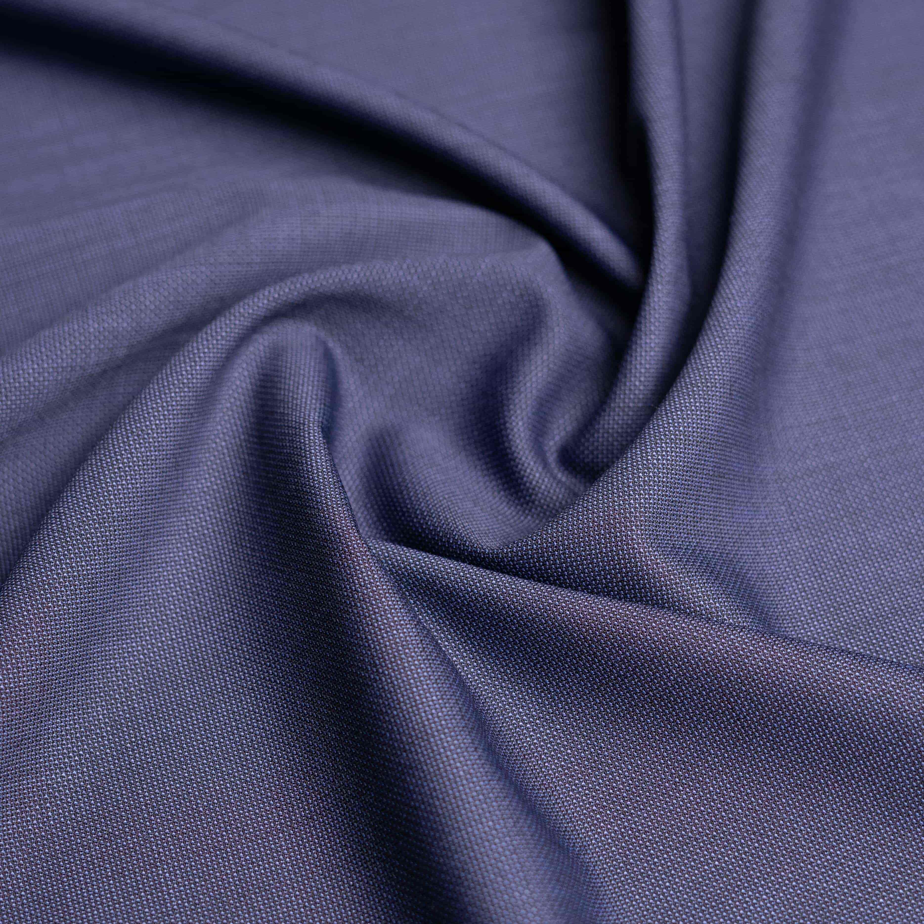 Blue Textured Wool Blend, Featherlight Suiting Fabric – Lawrencepur