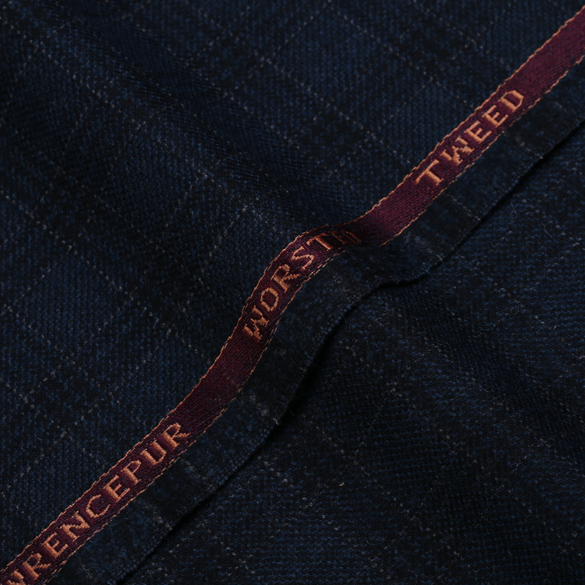 Broad Checks-Dark Blue, Wool Rich, Worsted Tweed Blazer Fabric ...